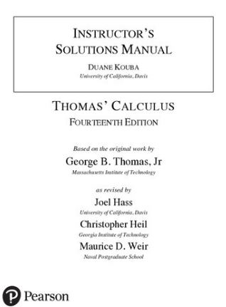 Thomas Calculus 14th Edition Solutions PDF – eBook shop solutions